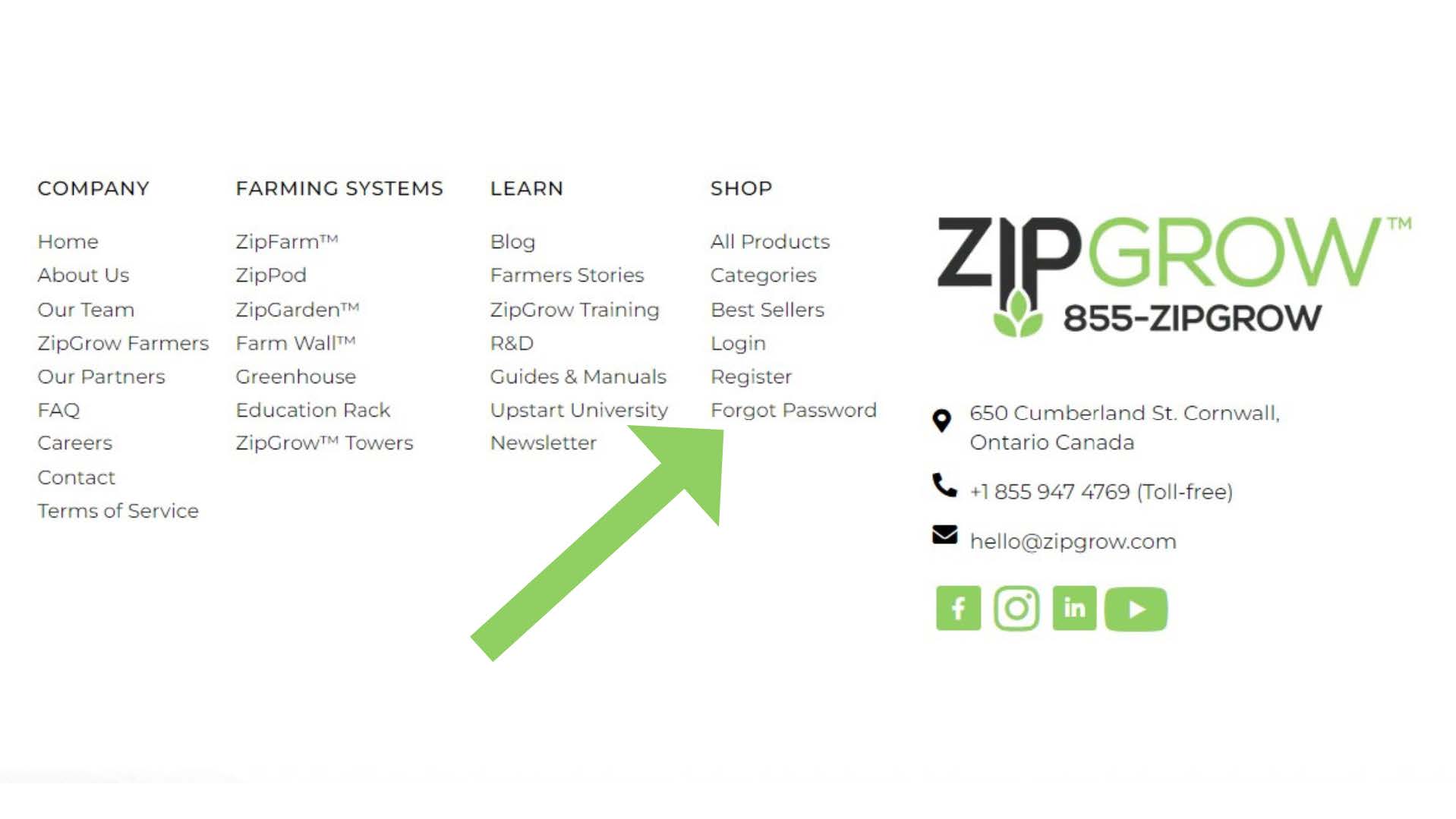 ZipGrow | Reset Your Password